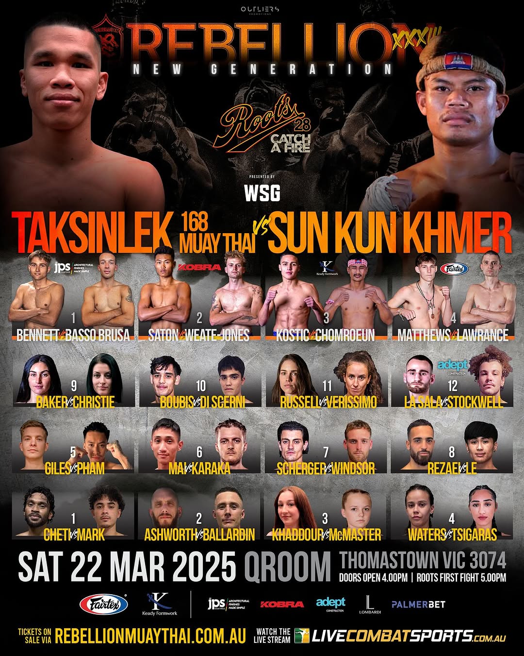 Rebellion Muay Thai 33 Results | Muay Thai Records