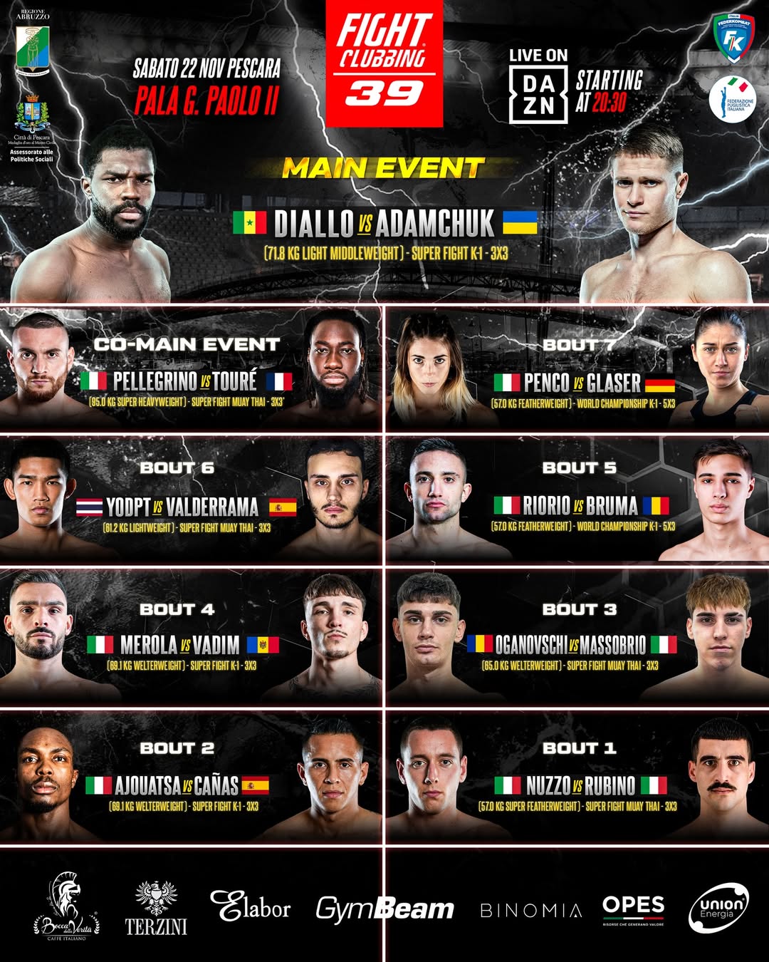Fight Clubbing 39 Results | Muay Thai Records